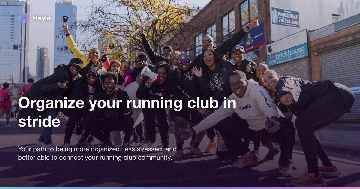 Heylo for Run Clubs | Organize in Stride